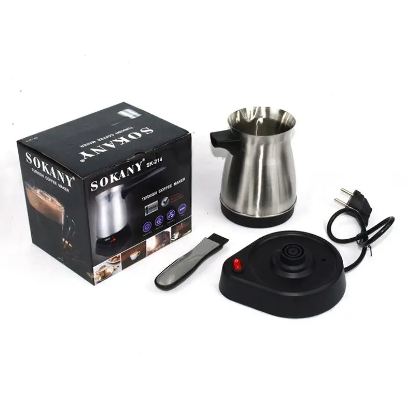 600W Turkish Electric Coffee Maker, 500ml Detached Italian Moka Pot ...