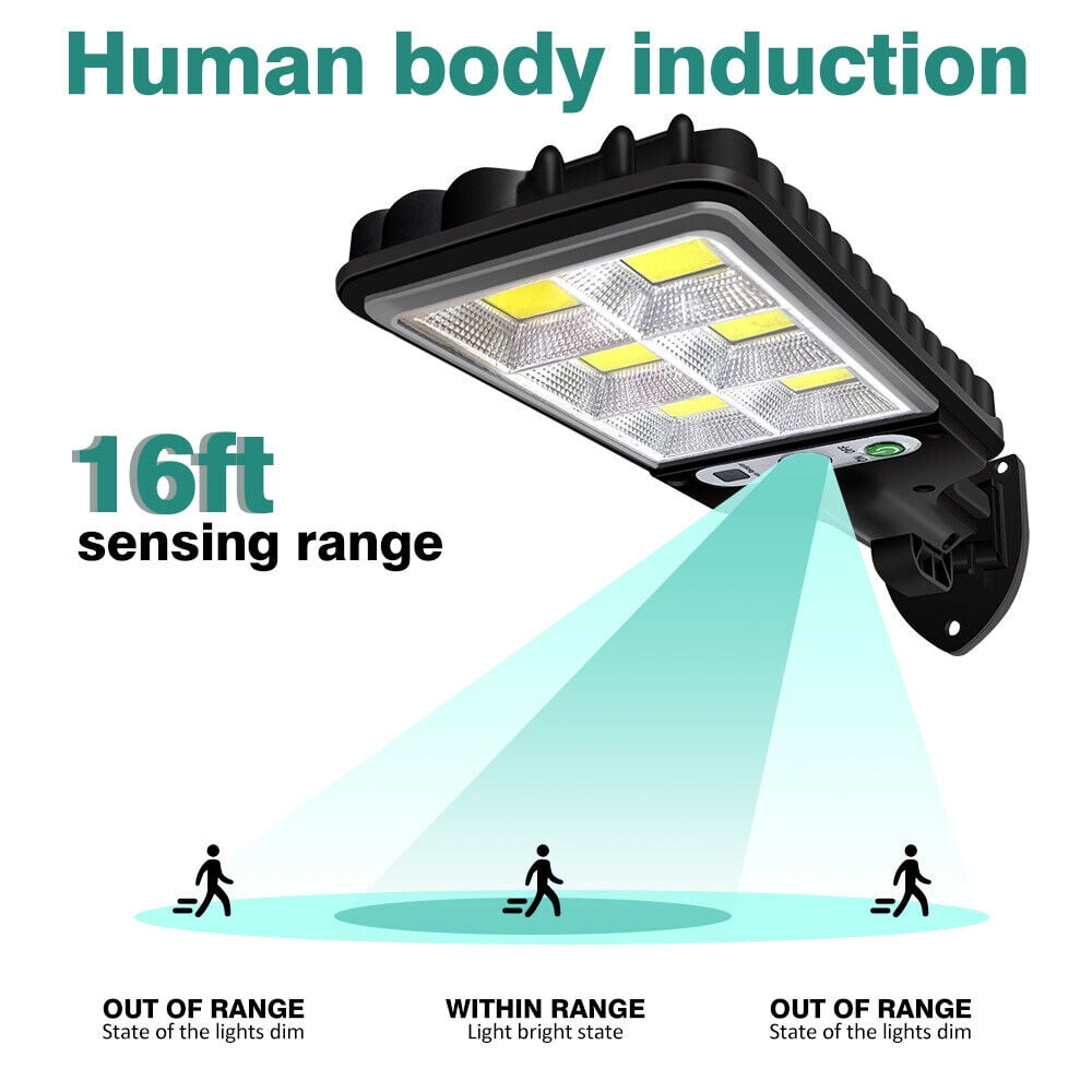 600W solar wall lights LED Flood Light PIR Motion Sensor Outdoor Garden ...