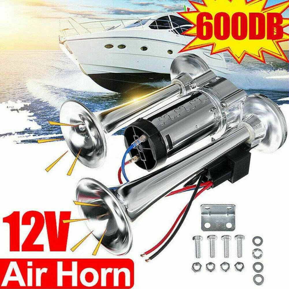 600db 12v Dual Trumpets Super Loud Car Electric Horn Truck Boat Train ...