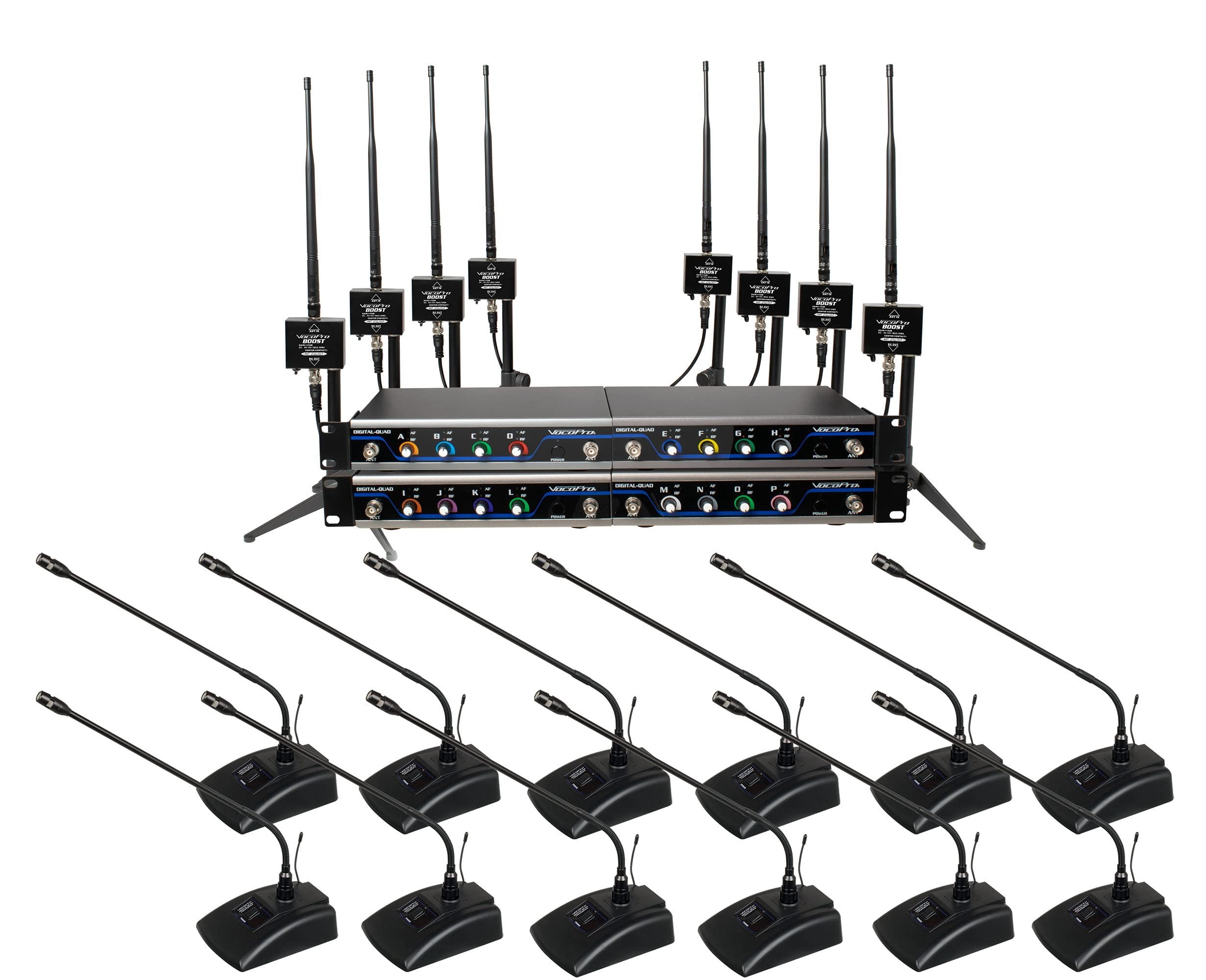 VocoPro Transmitters, BOOST-Conference-16 /600ft. Long-Range, Digital ...