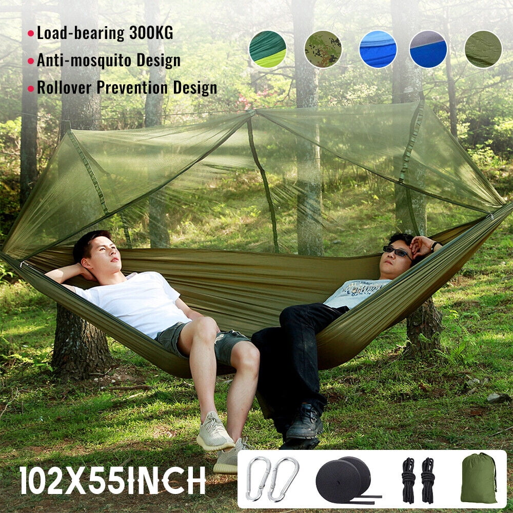 600lbs Double Person Camping Hammock Tent with Mosquito Net Hanging Bed ...