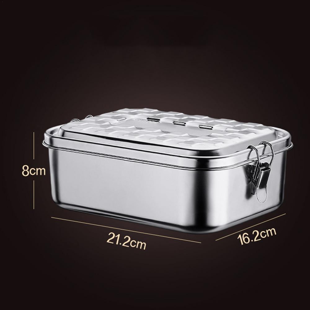 600ml/1000/1500/1900ML Lunch Box 304 Stainless Steel Anti-leak Bento Box Strong Tightness For ...