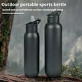 600ml/1000ml Mountaineering Water Bottle with Straw Lid Insulated Stainless Steel Bottle Leak ...