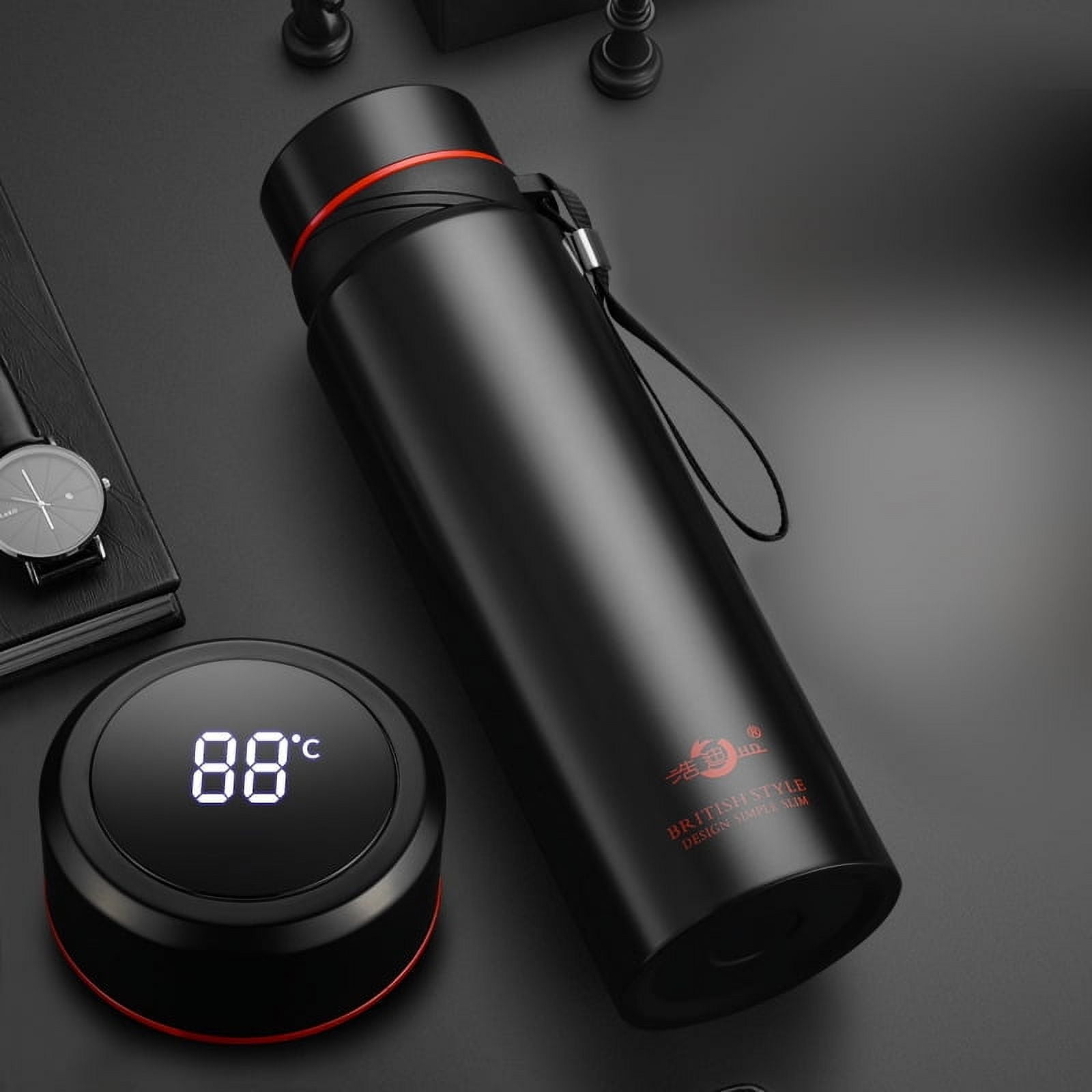 600ml-1200ml 304 Stainless Steel Thermos Bottle LED Temperature Display Vacuum Flask Travel ...