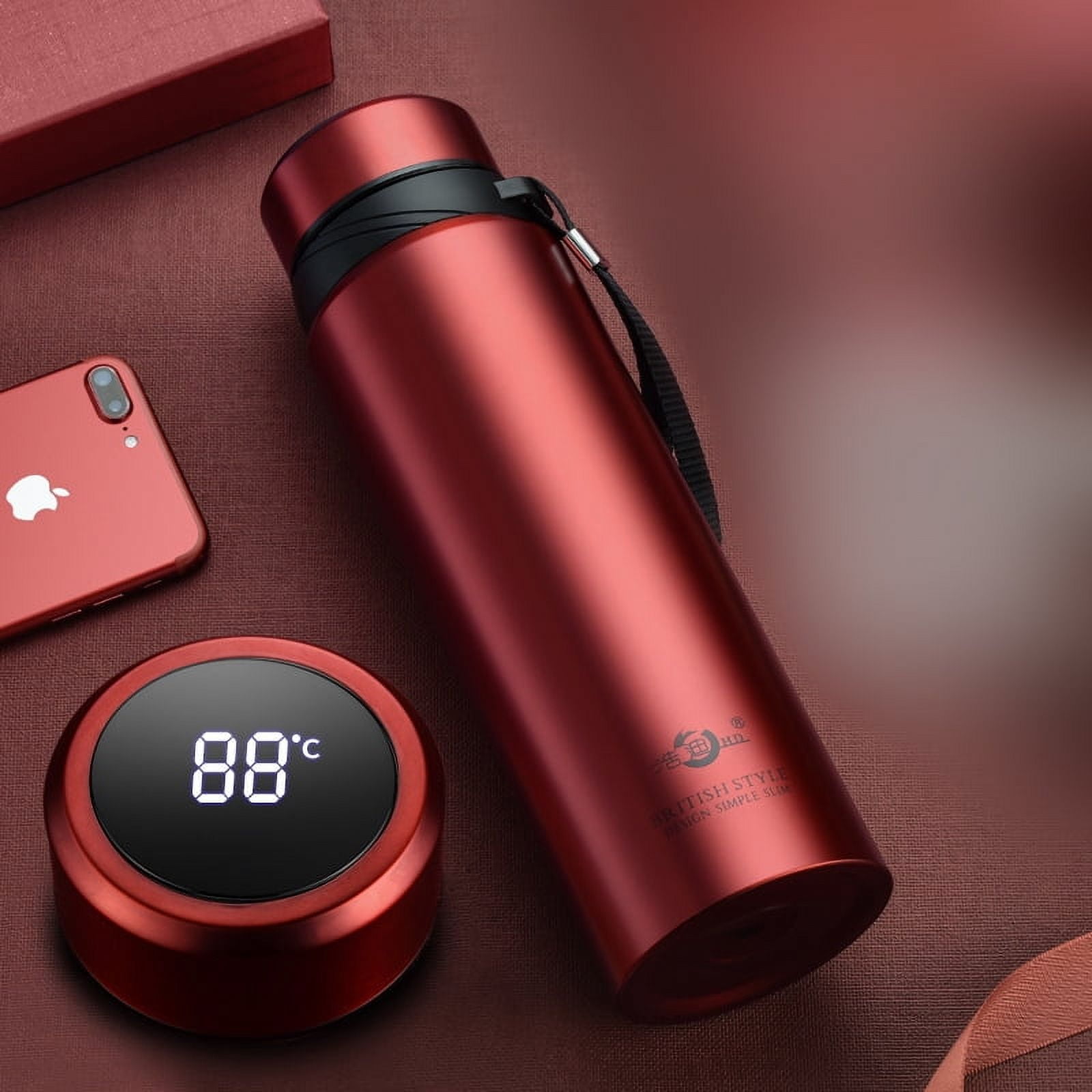 600ml-1200ml 304 Stainless Steel Thermos Bottle LED Temperature Display ...