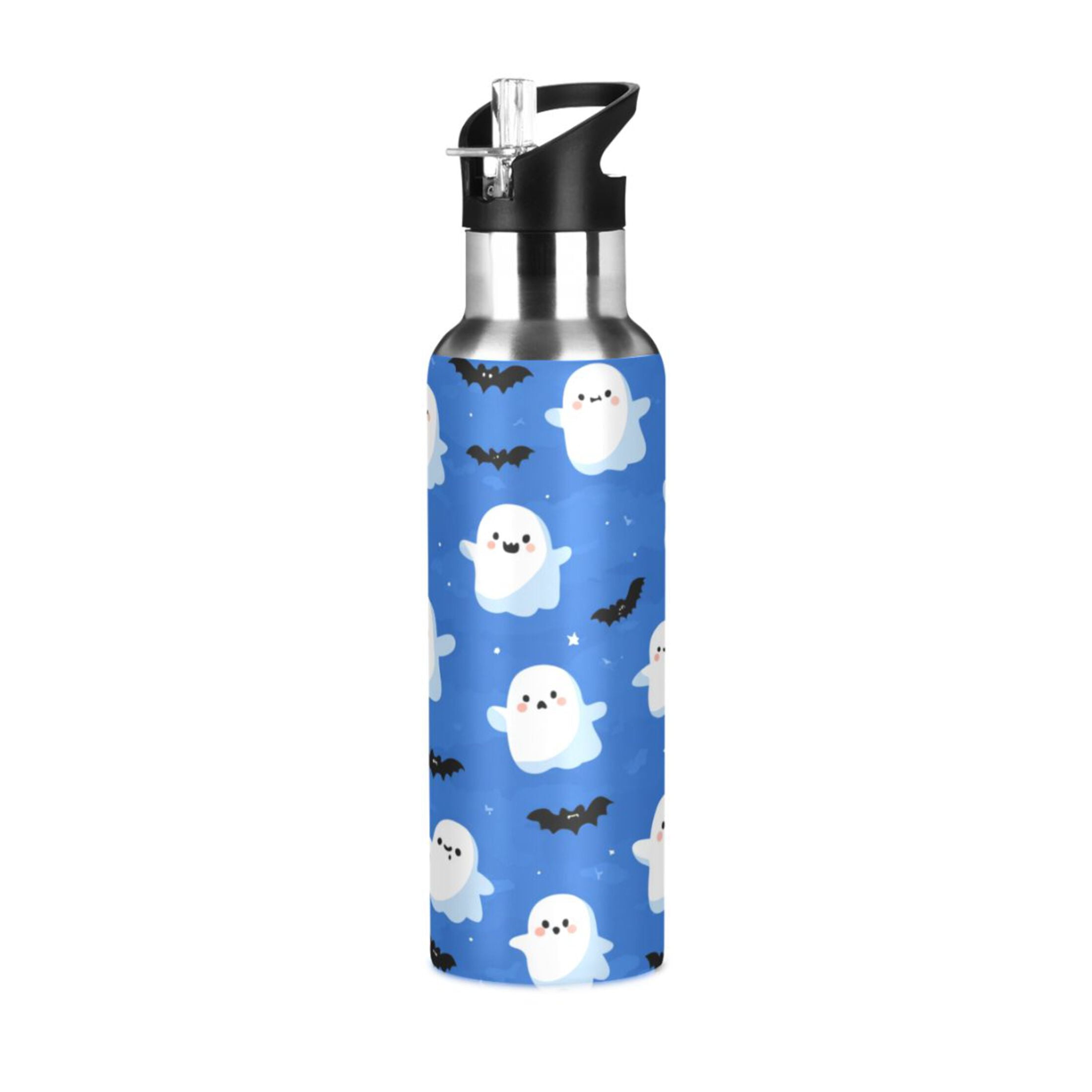 600ml Vacuum Insulated Sports Water Bottle with Foldable Straw ...