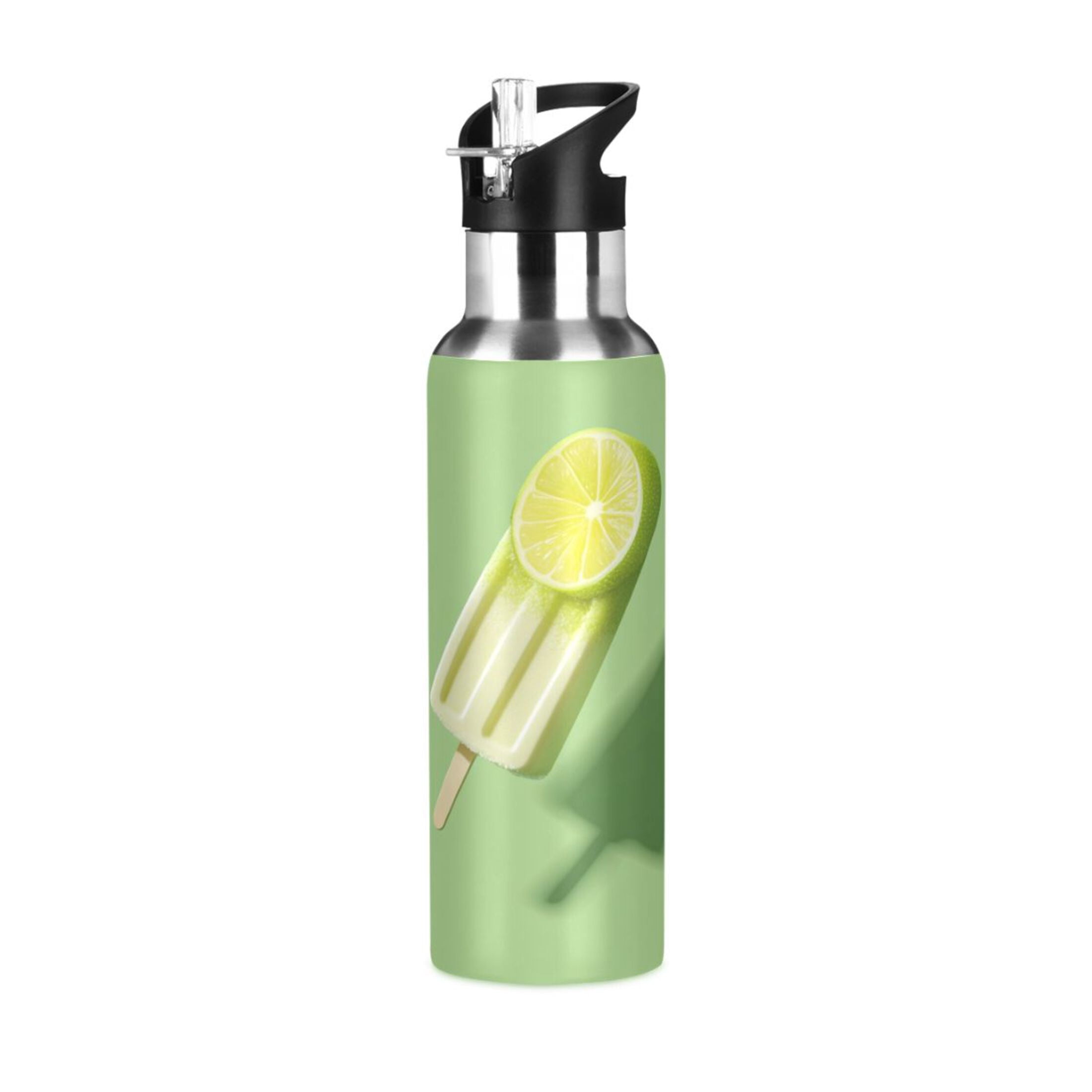 600ml Vacuum Insulated Sports Water Bottle with Foldable Straw ...
