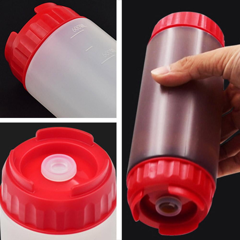 600ml [Yellow] Food Grade Double-Headed Inverted Hanging Sauce Squeeze ...