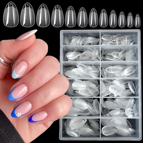 600pc Almond Gel X Nail Tips Short Fake Nails Clear XS False Nail Tips ... 600pc Almond Gel X Nail Tips Short Fake Nails Clear XS False Nail Tips ...