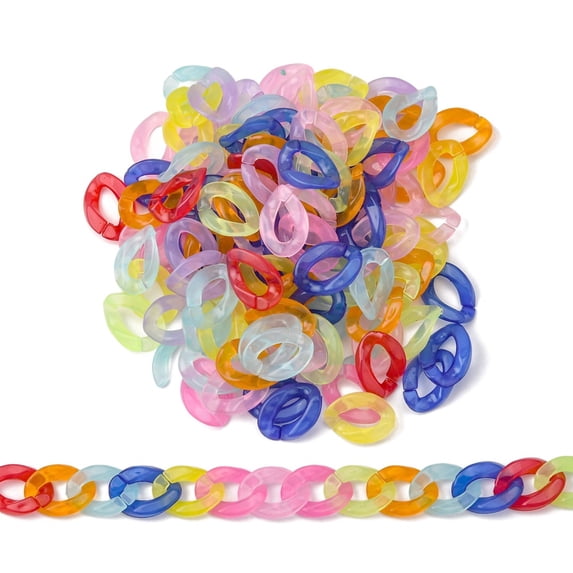 600pc Imitation Jelly Acrylic Linking Rings Quick Link Connectors for ...