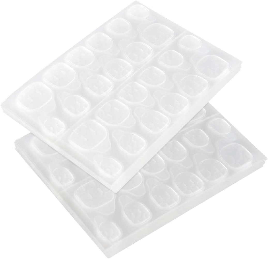600pcs (25 Sheets) Double-Side Nail Glue Sticker Waterproof Breathable ...