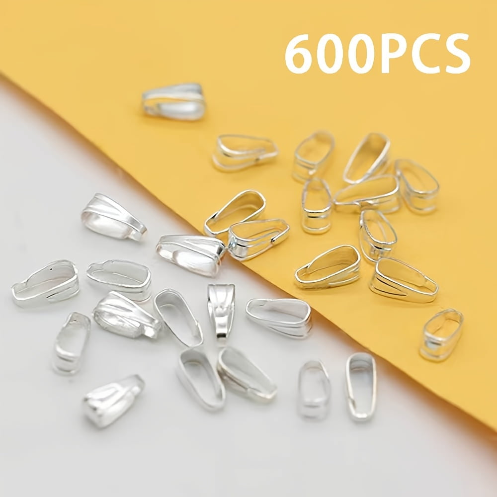 600pcs Alloy Pendant Connector Clamp Ring for Jewelry Making, Pendant ...