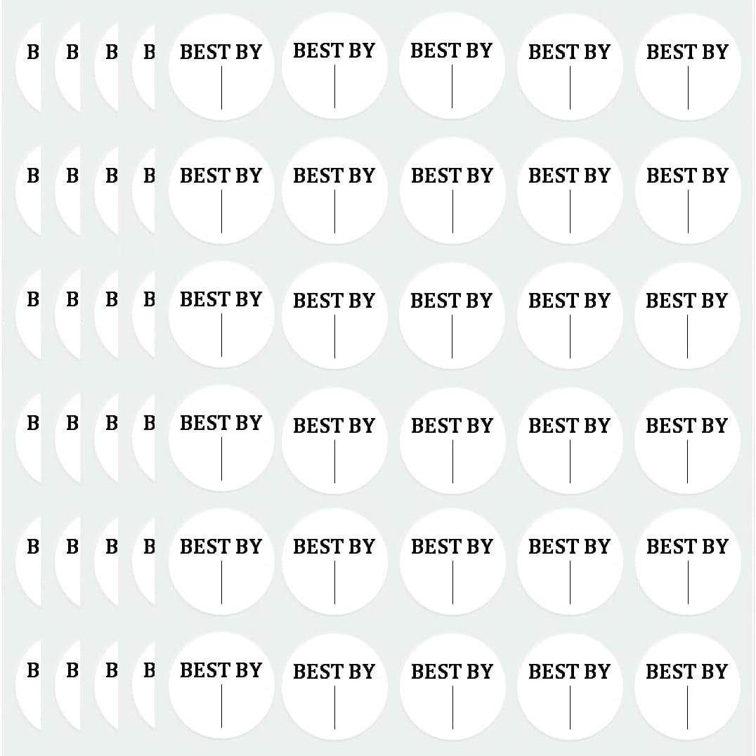 600pcs Expiration Date Food Stickers,1" Circle Dot Small Blank Food ...