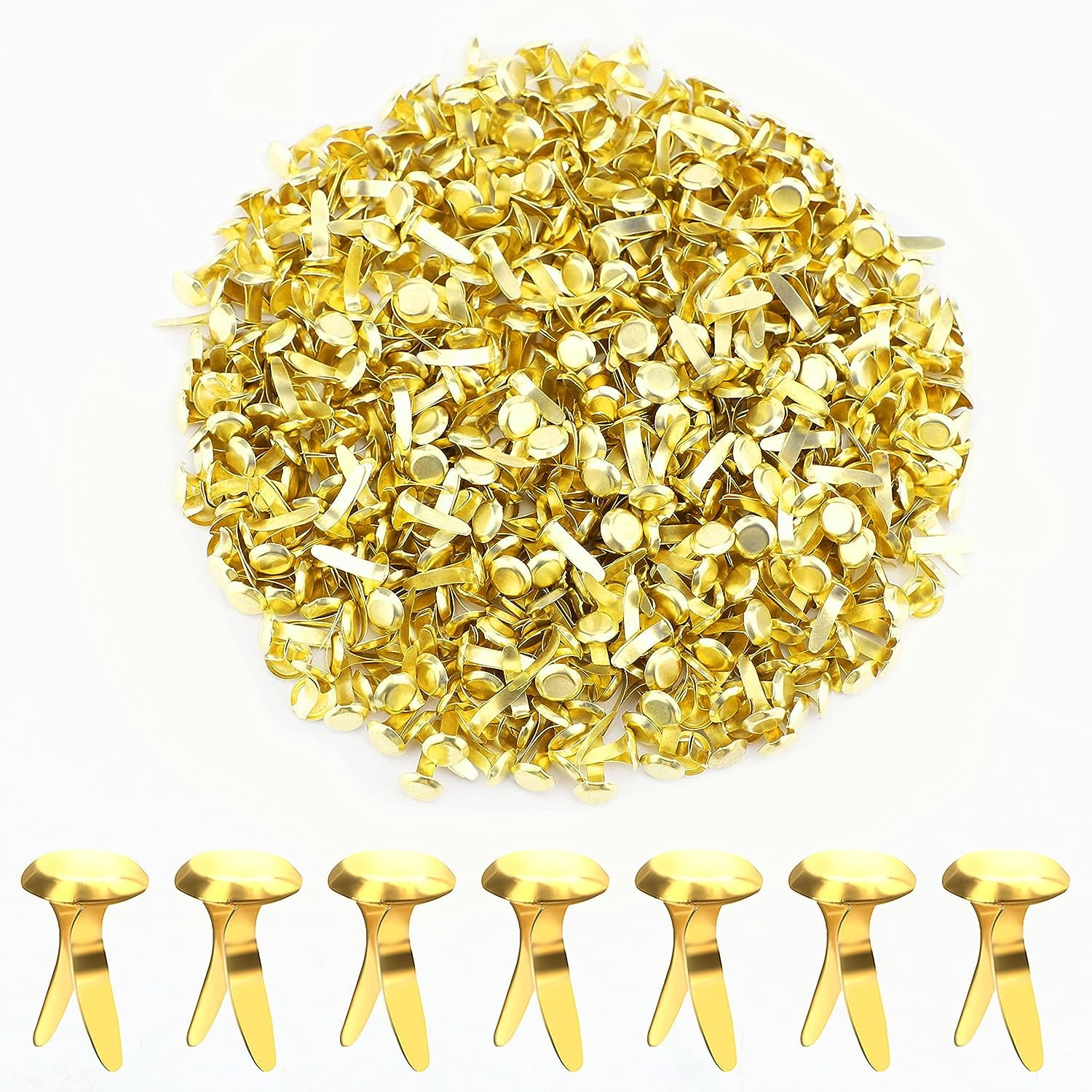 600pcs Metal Paper Fasteners Round Brass Fasteners Split Pins for DIY Crafts Projects ...