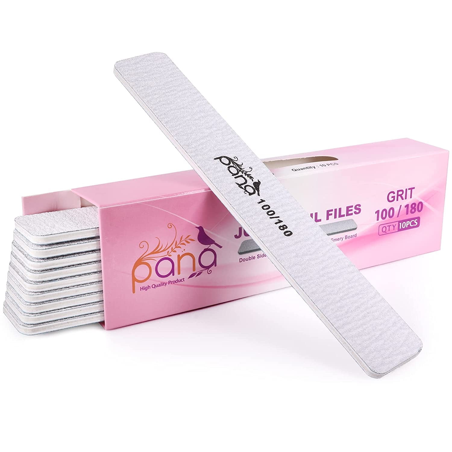 600pcs - PANA Jumbo Double-Sided Emery Nail File for Manicure, Pedicure ...