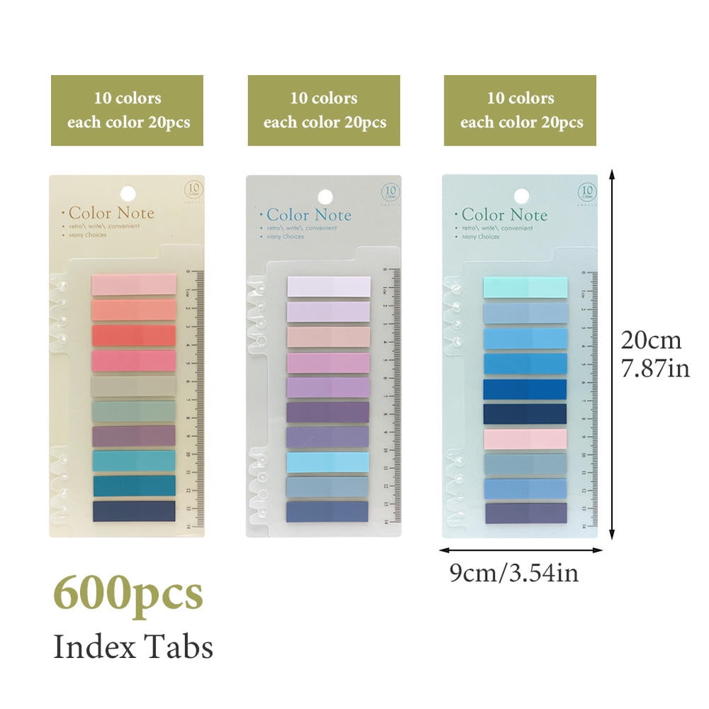 600pcs Page Markers For Books Labels Students Self Adhesive Reading ...