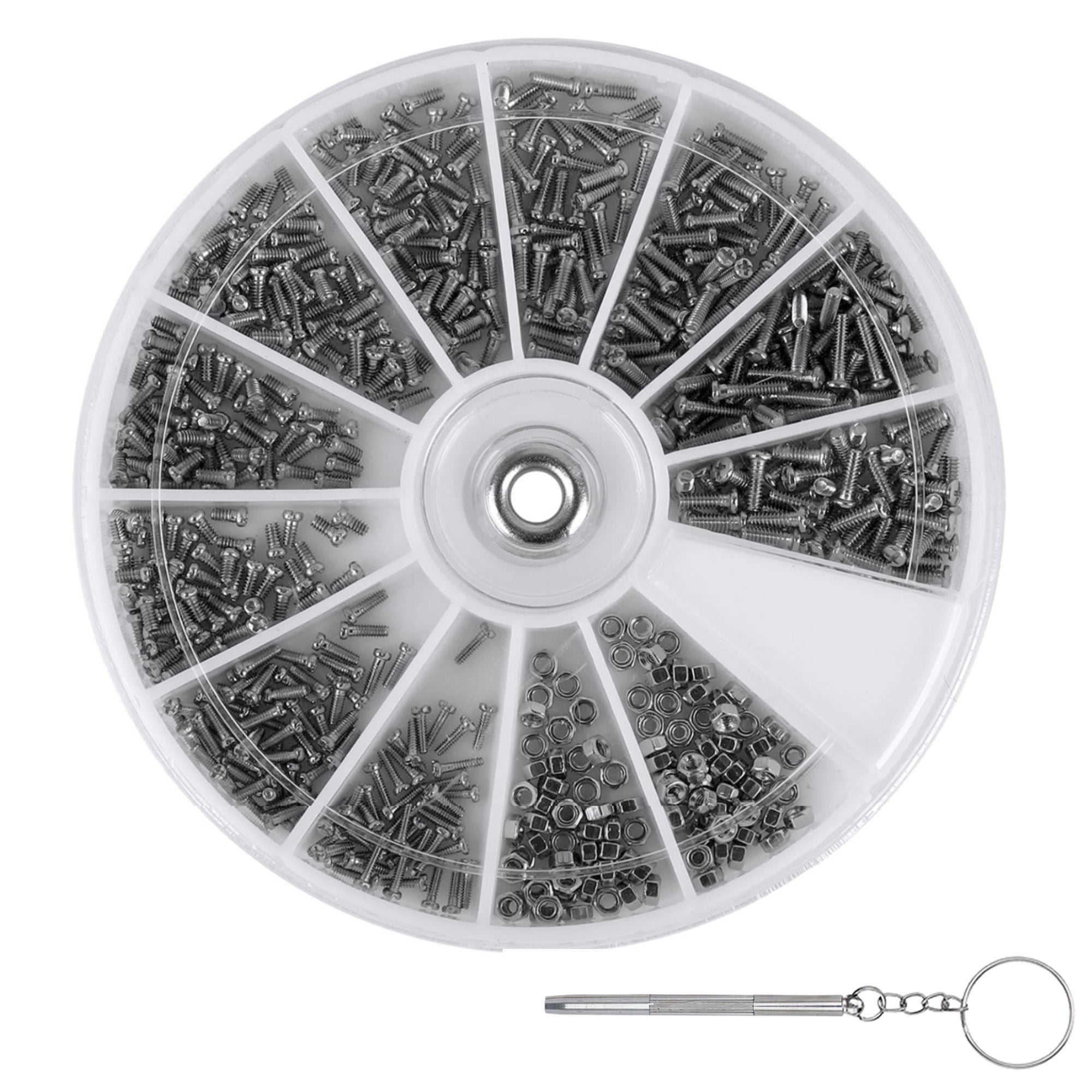 600pcs Screws Nuts Assortment Kit with Screwdriver, Stainless Steel Hex ...