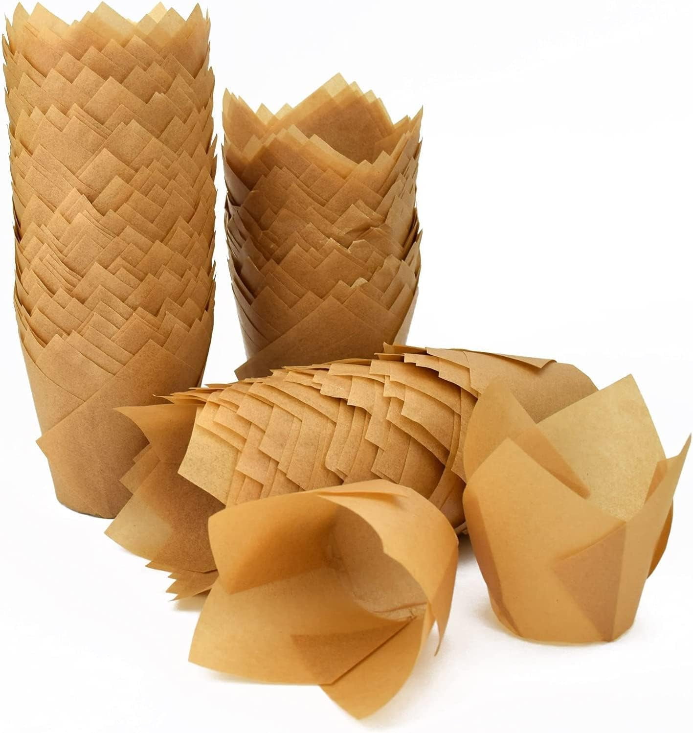 600pcs Tulip Cupcake Liners, Standard Greaseproof Paper Baking Cups ...