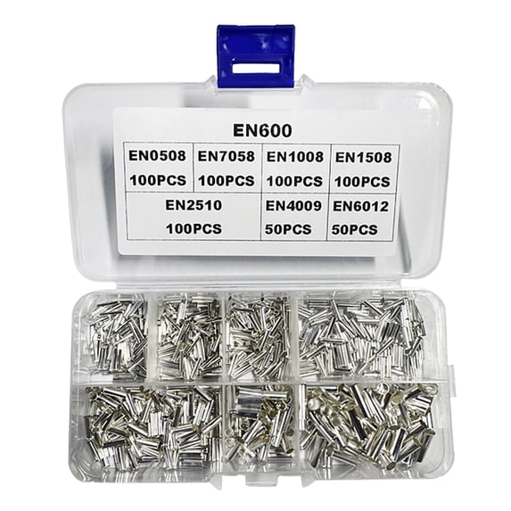 600pcs/set Upgraded Wire End Ferrules Crimp Pin Terminals Copper ...