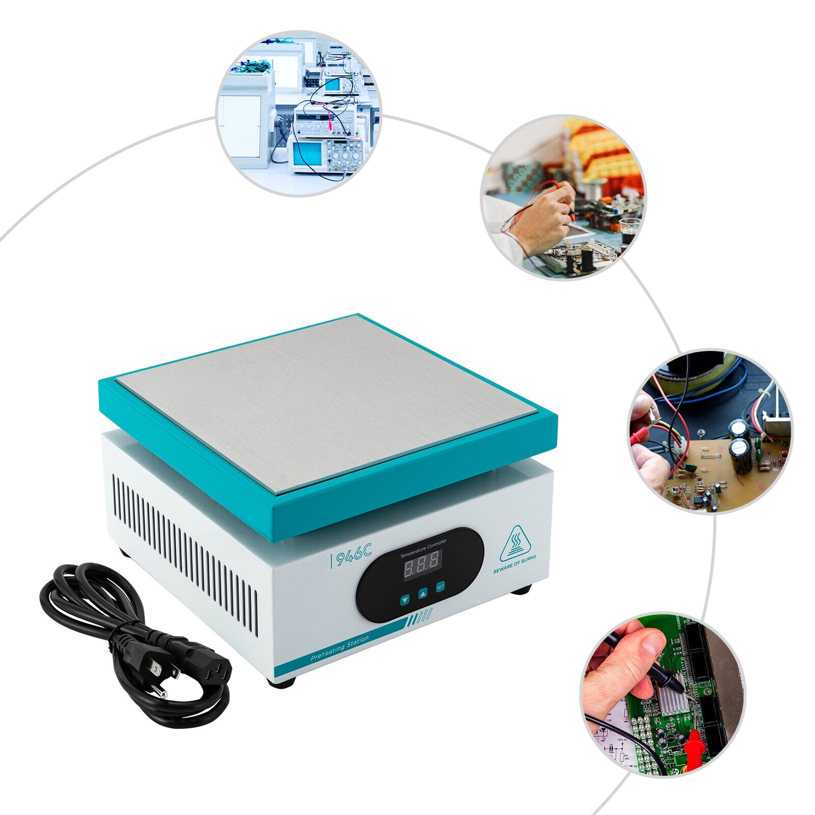 600w Electronic Hot Plate Preheating Station PCB SMD Soldering ...