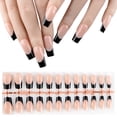 600x/Box French Tip False Nails Almond Press On Artificial Nails Full ...