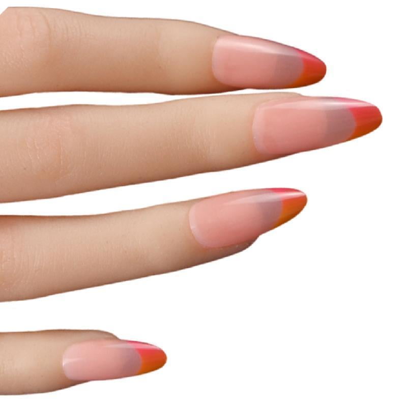 600x/Box French Tip False Nails Almond Press On Artificial Nails Full ...