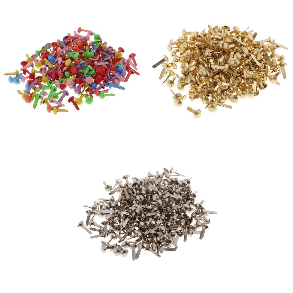 600x Small Round Head Metal Paper Fasteners Brads for Art Craft ...