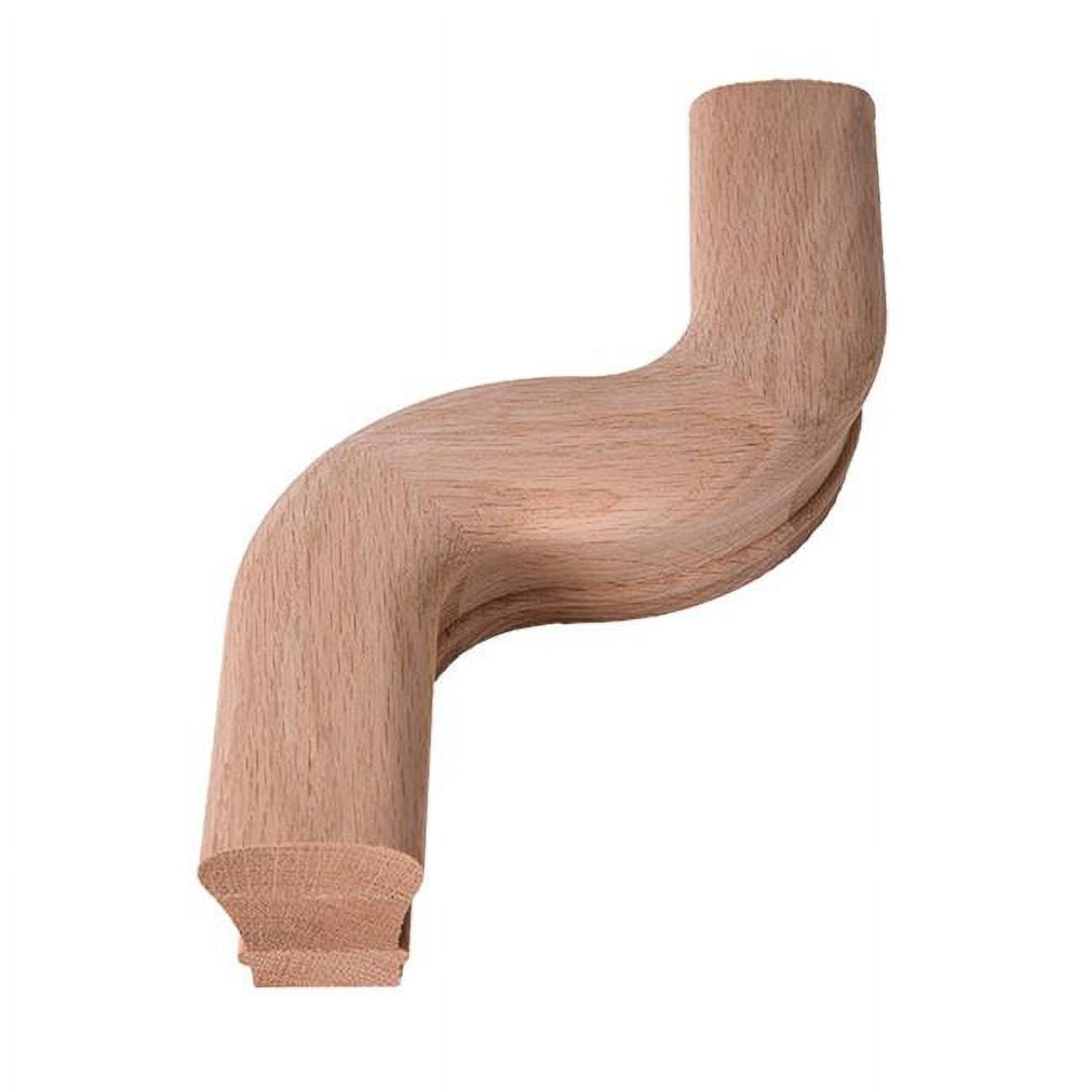 6010 Series Solid Wood Handrail Fitting, Right Hand S-Turn - Red Oak ...