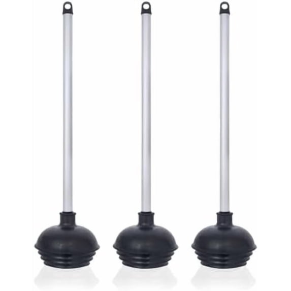 60180A Toilet Plungers, 3 Pack, Patented All-Angle Design, Heavy Duty ...