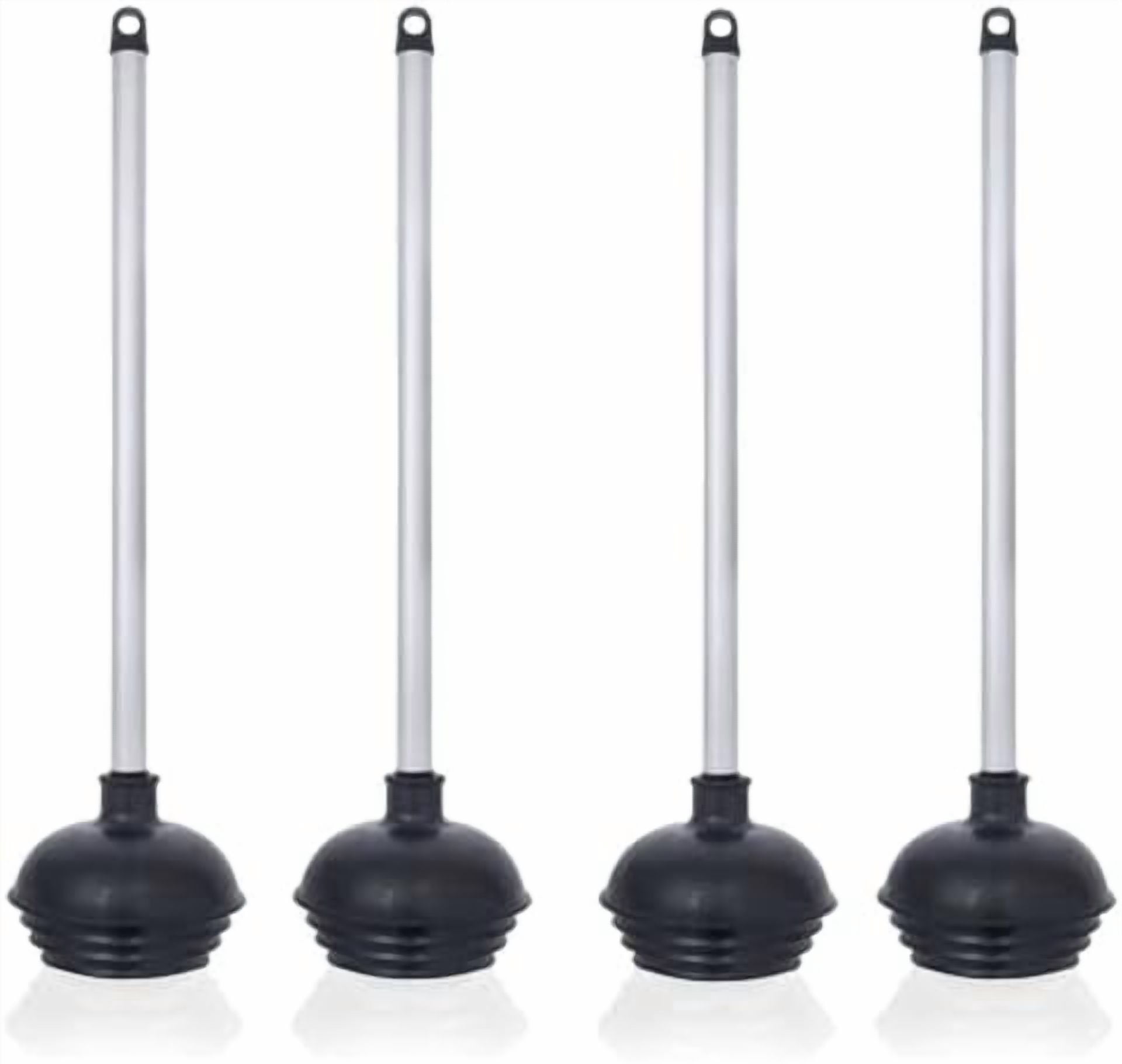 60190A Toilet Plungers, 4 Pack, Patented All-Angle Design, Heavy Duty ...
