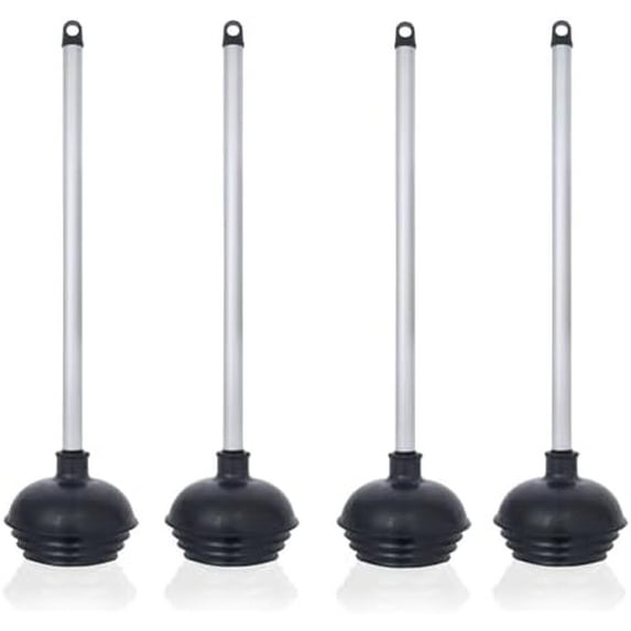 60190A Toilet Plungers, 4 Pack, Patented All-Angle Design, Heavy Duty ...