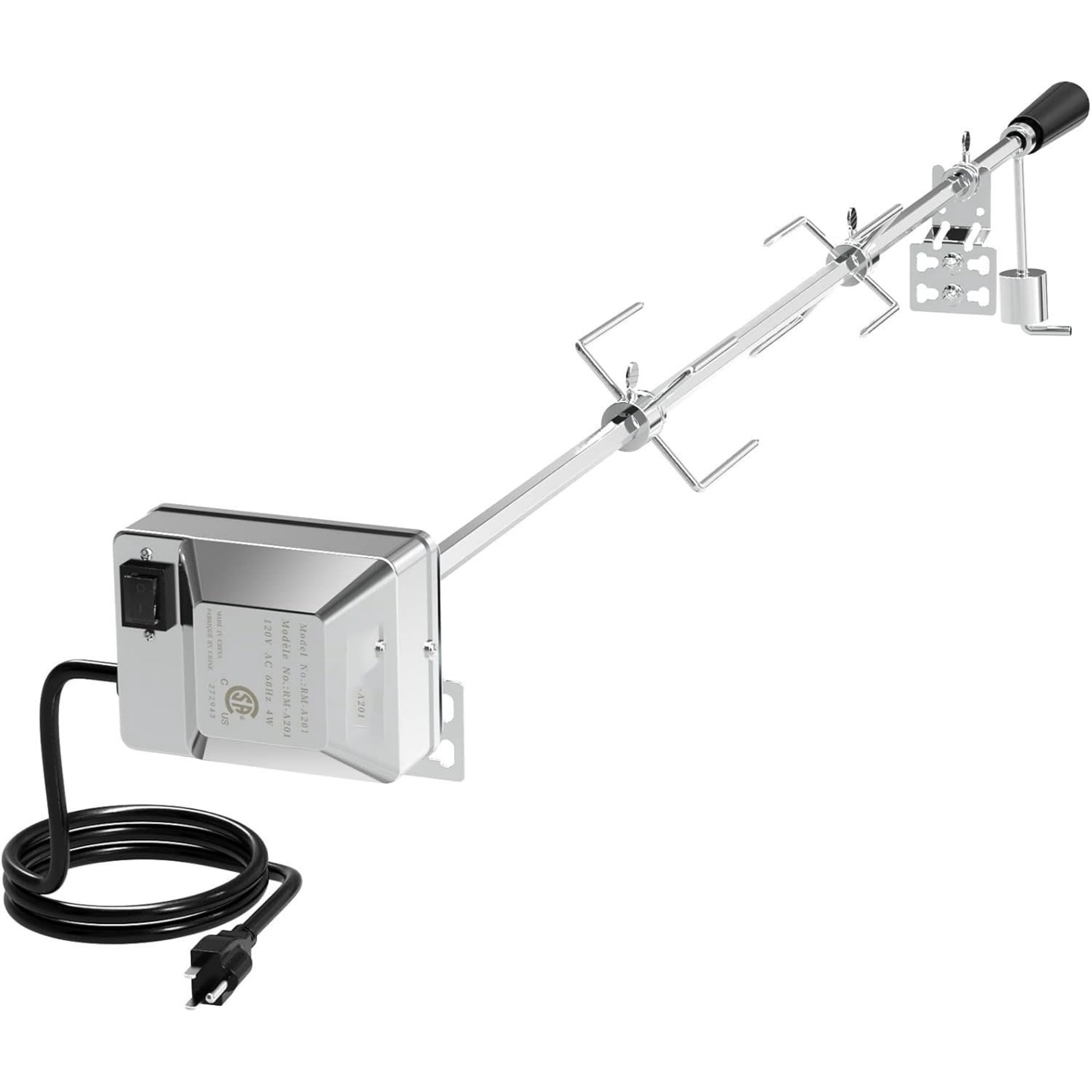 6022 Universal Grill Replacement Rotisserie Kit, with 37'' ×1/2 ...