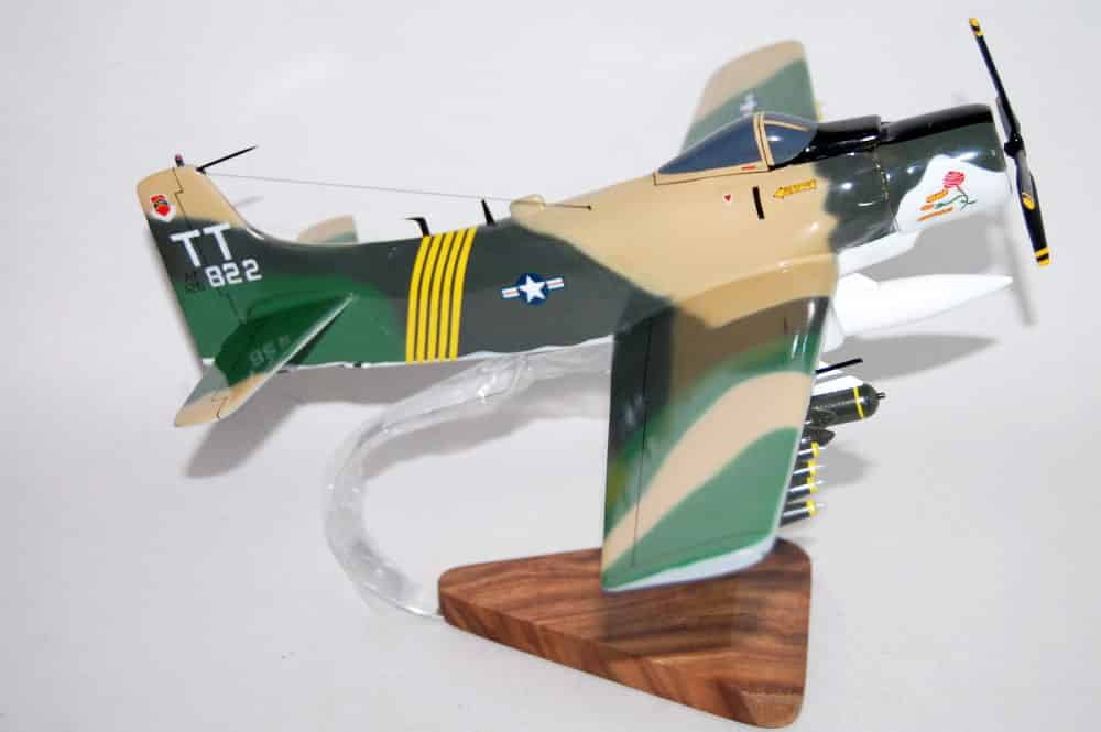 602d Special Operations Squadron A-1H Spad, 1/33 Scale Model, Mahogany ...