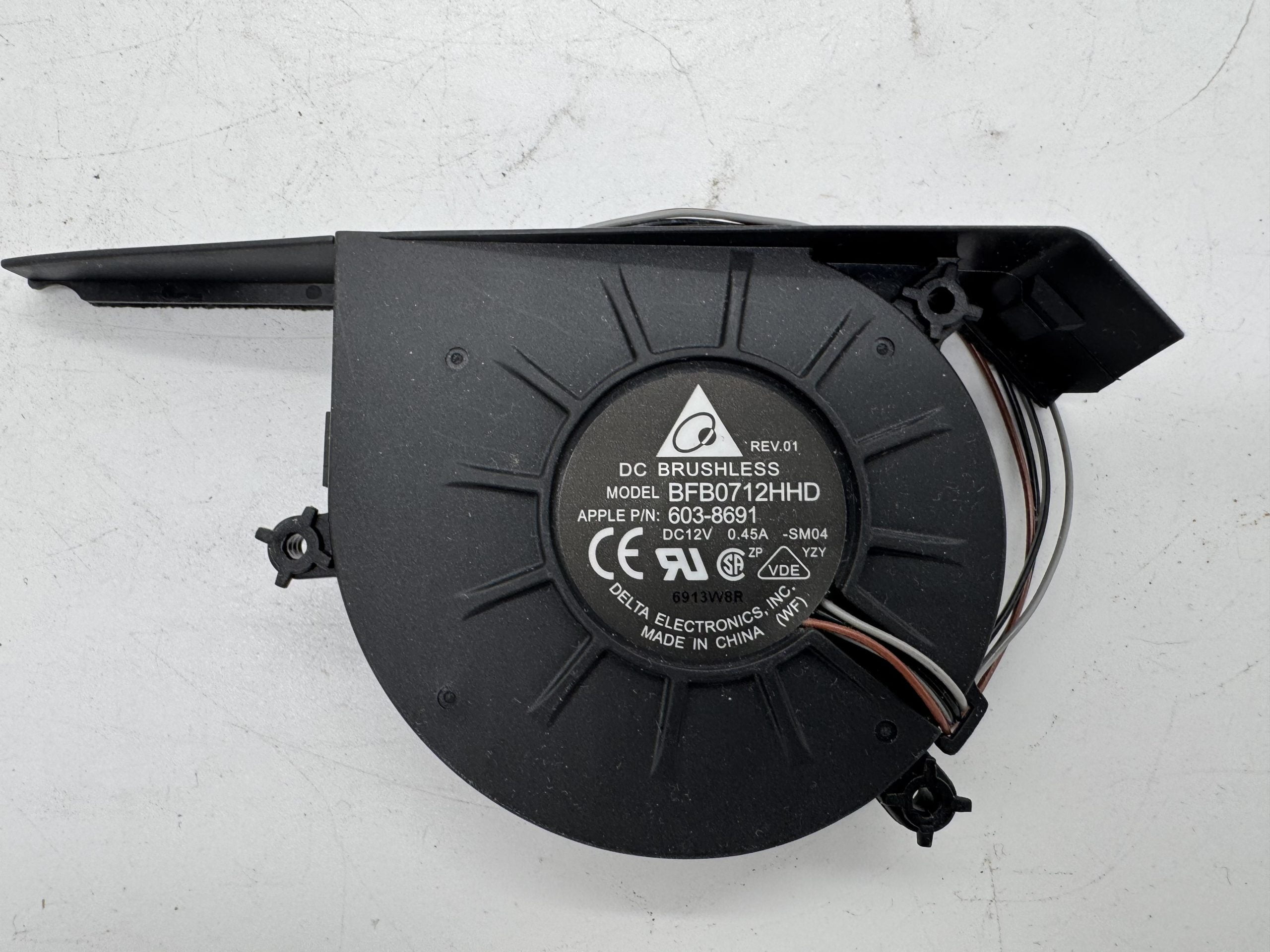603-8691 - IMAC G5 OPTICAL DRIVE FAN BFB0712HHD, DC12V 0.45A, REV.01 ...
