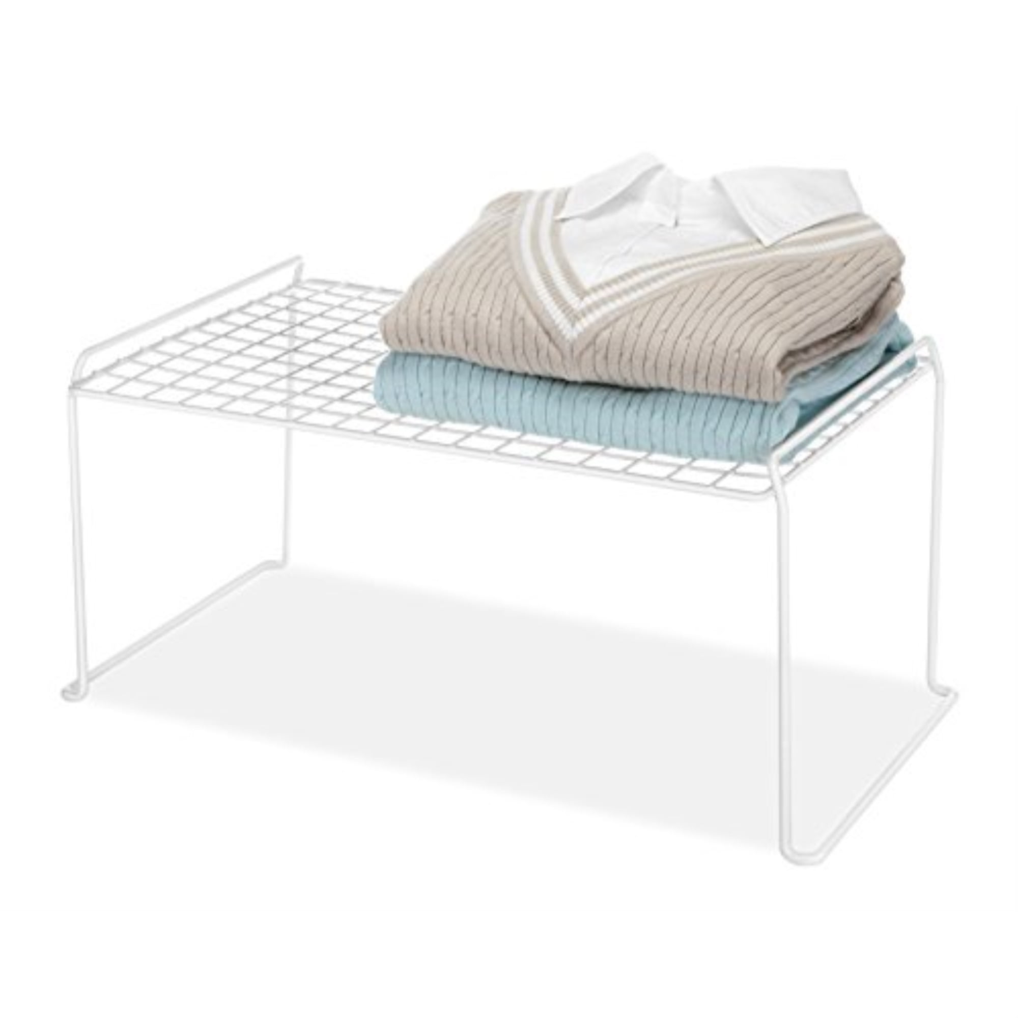 Whitmor Stackable Shelf 9"H x 20"W x 12"L - White Metal Household ...