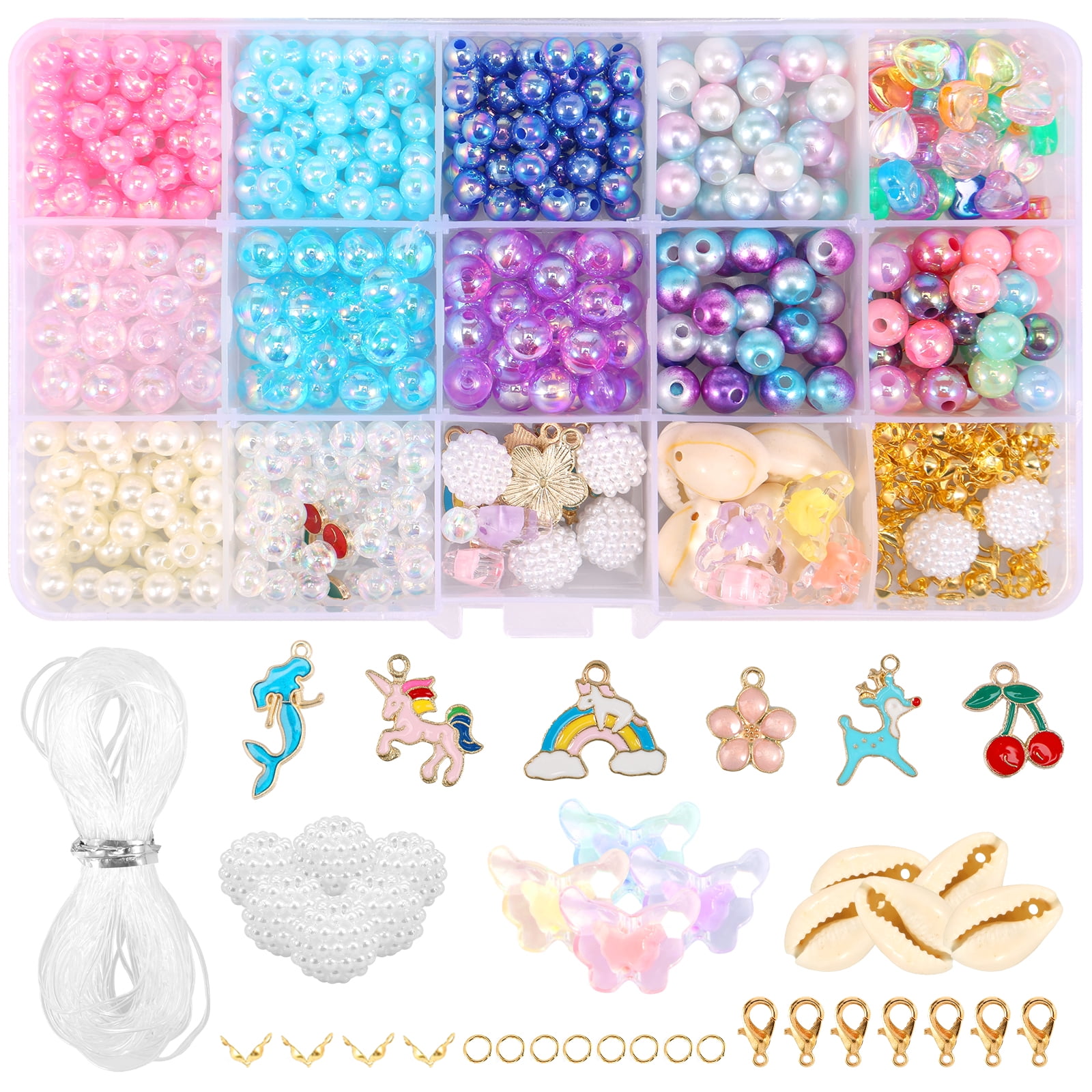 606 Pcs Bracelets Making Kit, DIY Gift for Kids, Jewelry Making ...