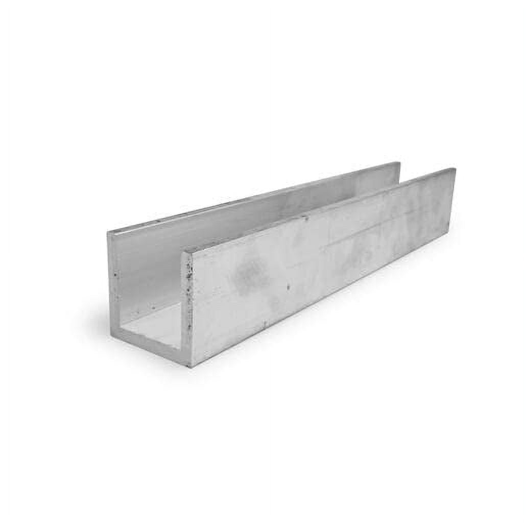 6063 Aluminum U-Channel, Unpolished (Mill) Finish, Extruded, T52 Temper ...