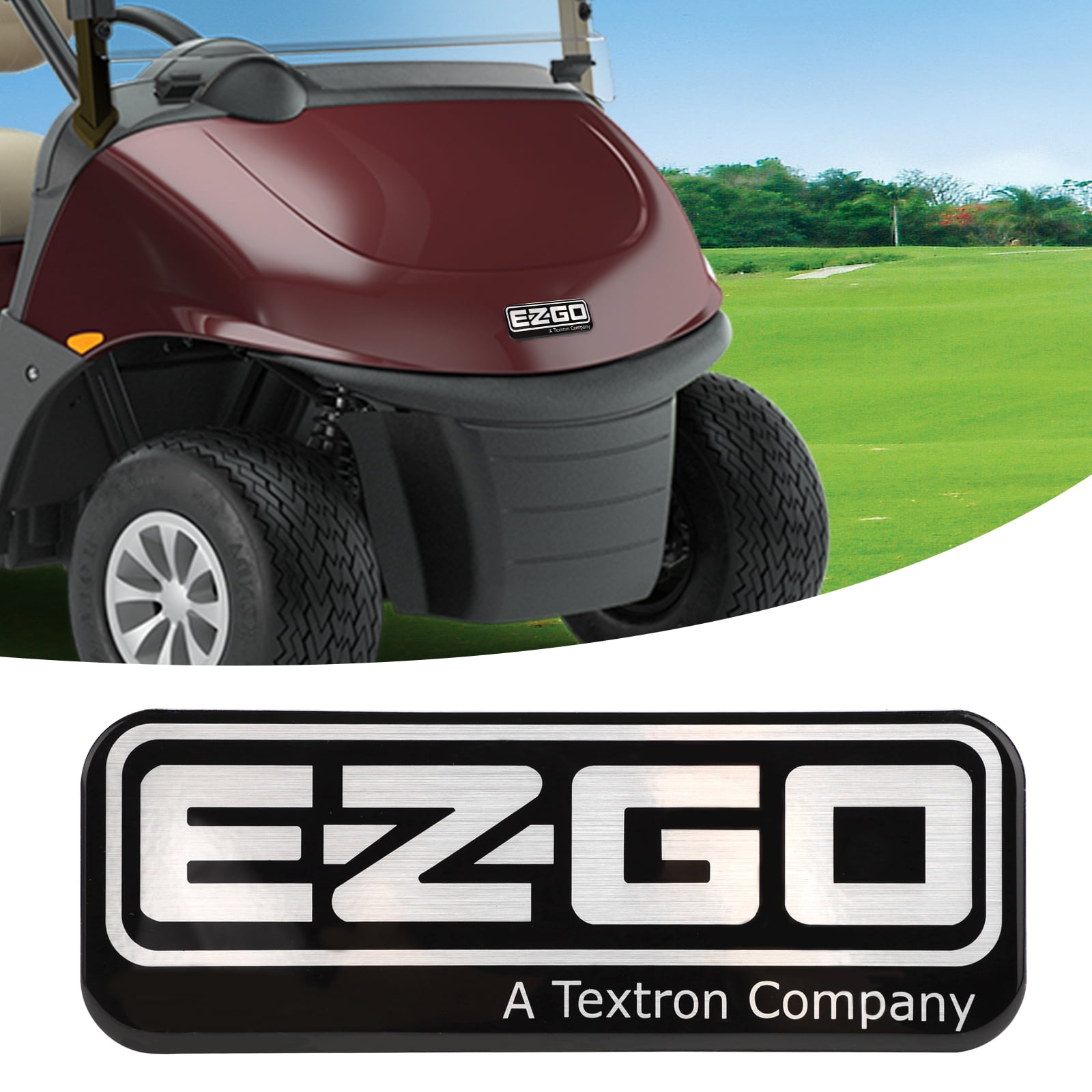 606405 Roykaw EZGO RXV Golf Cart Front Name Plate/Emblem for 2008-up ...