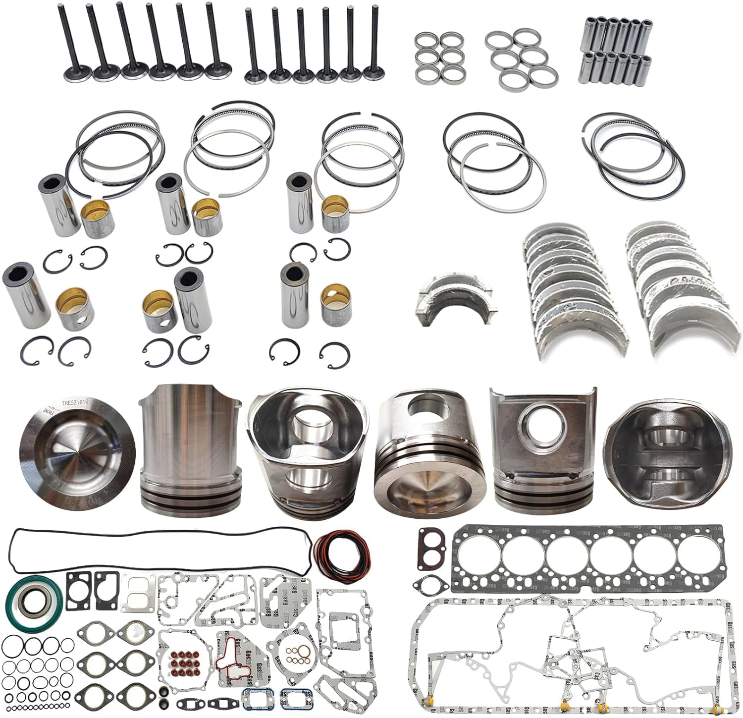 6068 Overhaul Rebuild Kit (No cylinder liner) For John Deere 4045 6068 ...