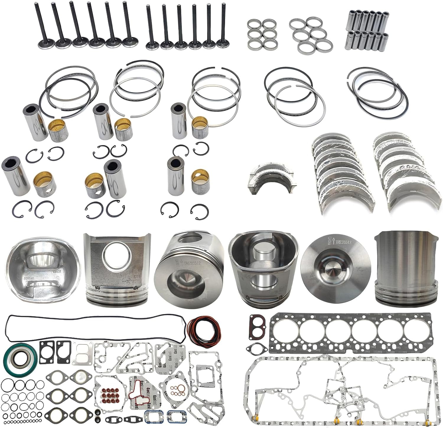 6068 Overhaul Rebuild Kit (No cylinder liner) For John Deere 4045 6068 ...