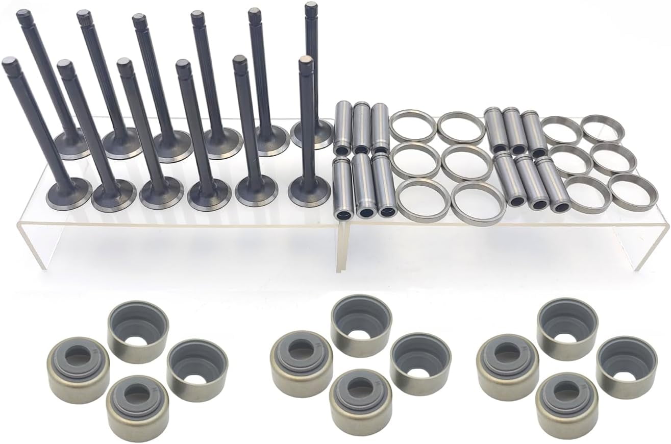 6068 Valves Set + Valve Stem Oil Seal Set For John Deere 4045 6068 ...