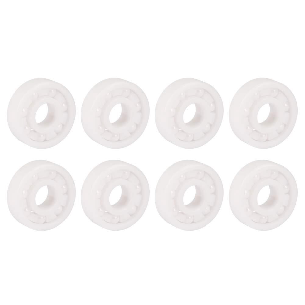 608 Full Ceramic Bearings 8pcs White Color ZrO2 Full Ceramic Miniature ...