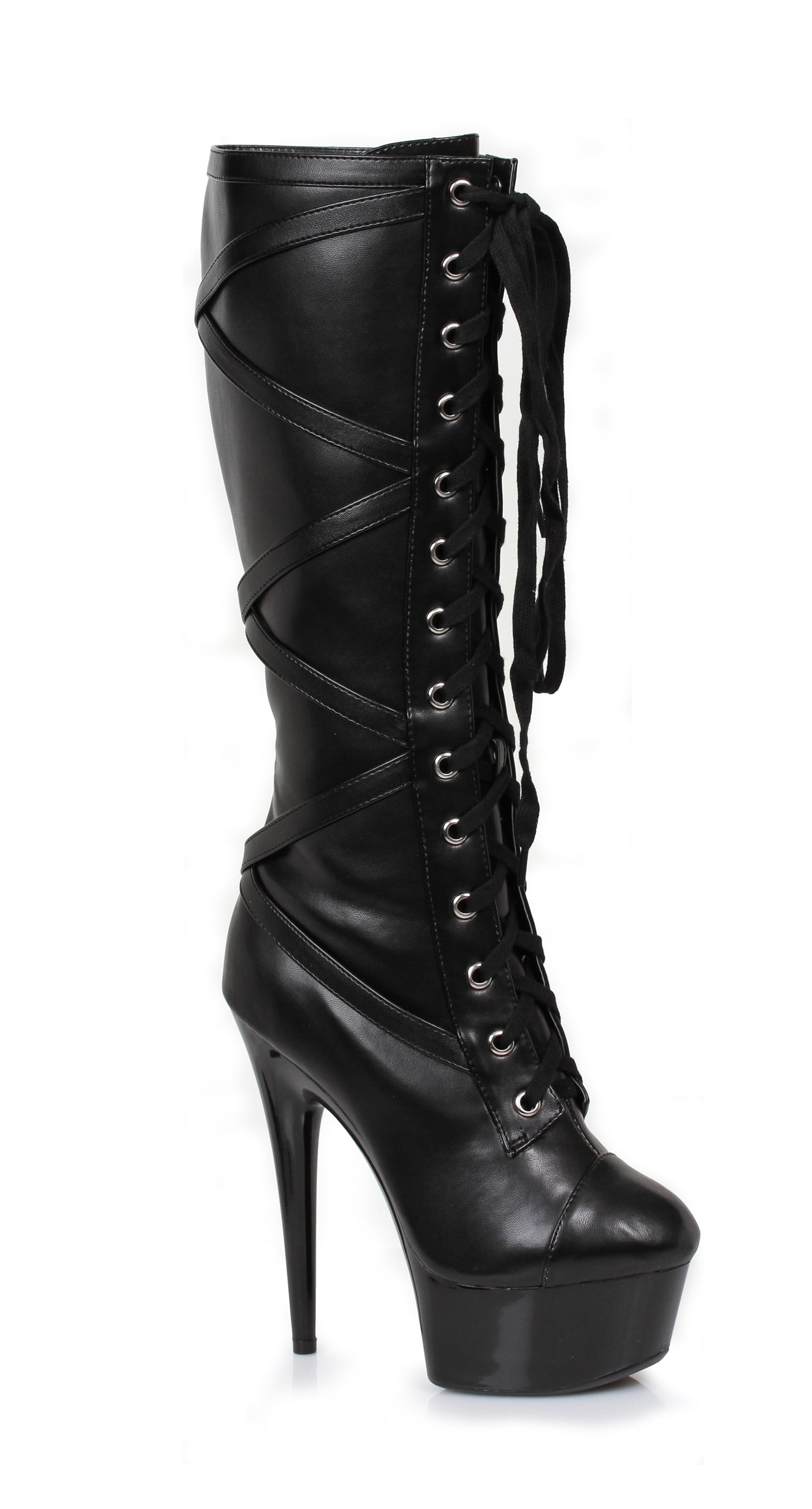 609-POCKY, 6" Lace Up Platform Boot With Inner Pocket - Walmart.com