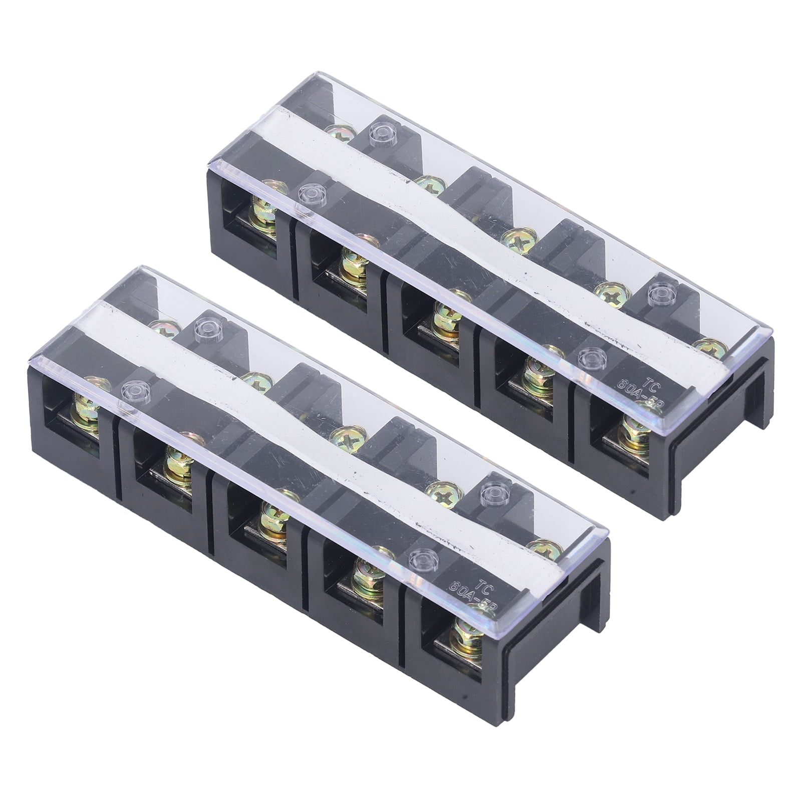 60A 600V Screw Terminal Block, Dual Row, Dustproof Cover, Easy Wiring ...