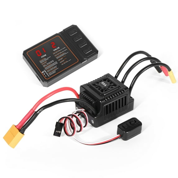 60A Brushless ESC Electric Speed Controller and Programming Card ESC ...