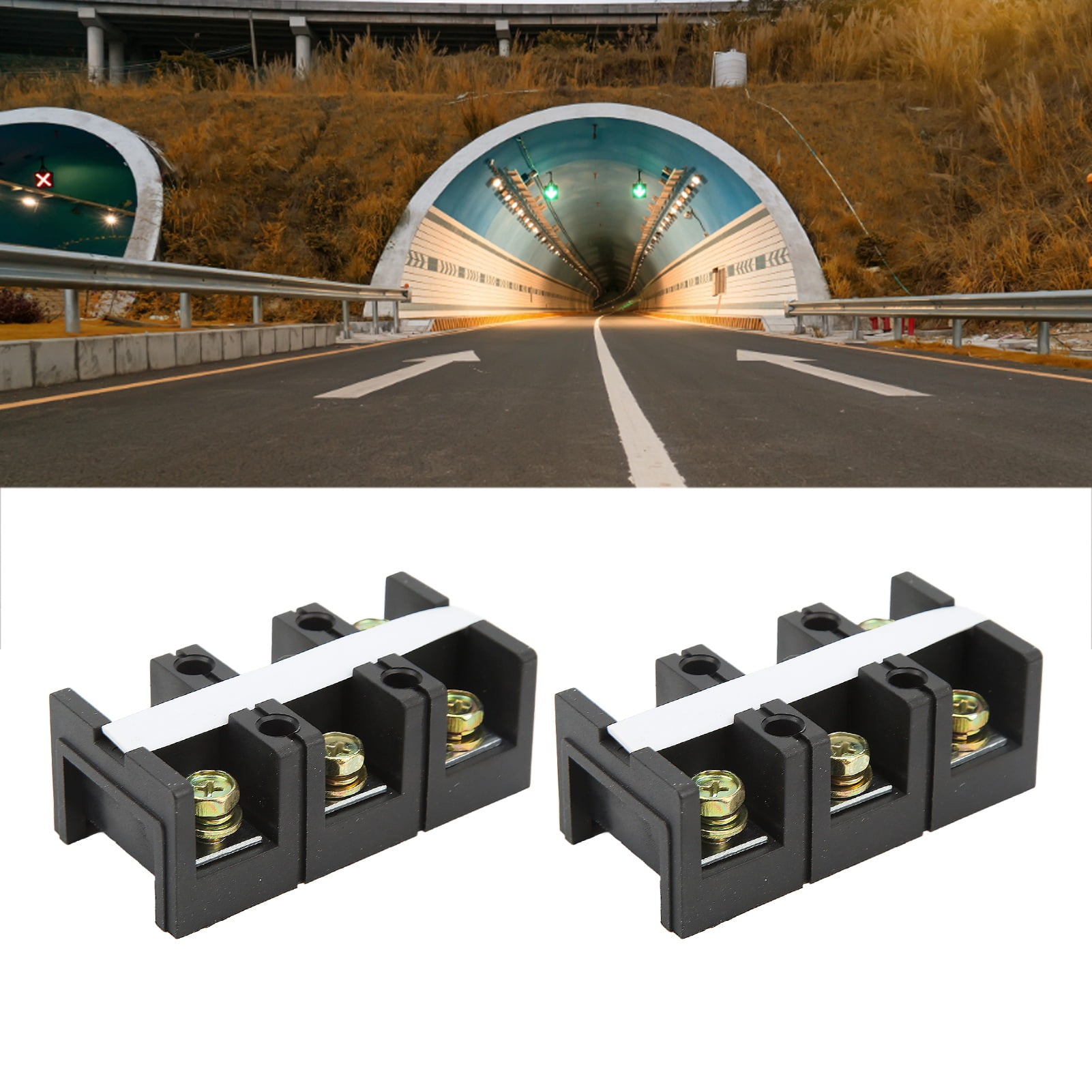 60A Dual Row Terminal Block, 600V, Compact Design for Power ...