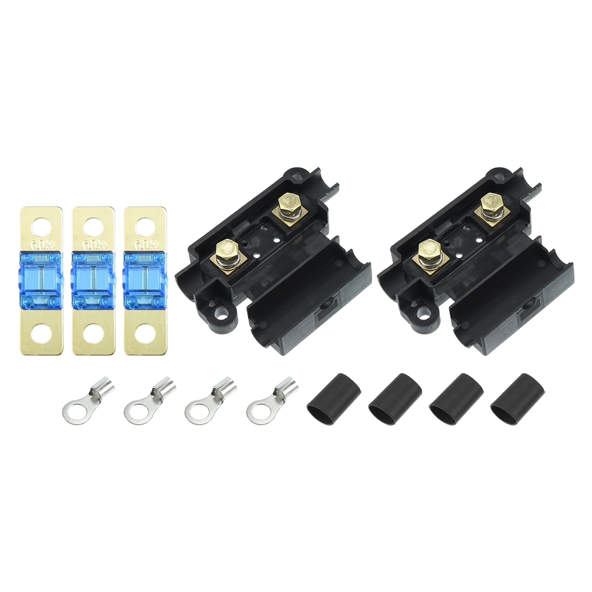 60A Fuse Kit 2 x ANS Holder 3 x 60 AMP Fuses Dual Battery Charger 1 Set ...
