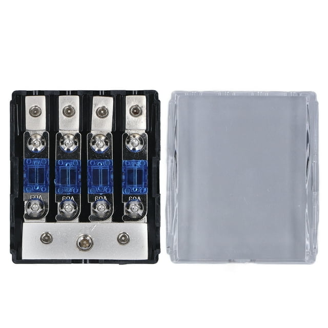 60a Power Distribution Block 1 In 4 Ways Out Audio Fuse Holder For Car