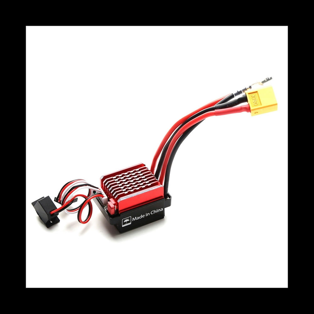60A Waterproof Brushed ESC Speed Controller Forward Reverse Brake for 1 ...