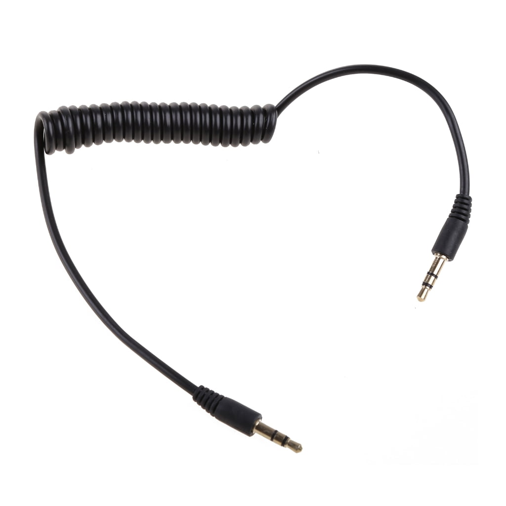 60CM/23.6in 3.5mm Male to Male Jack Audio Extension Aux Audio Coiled ...